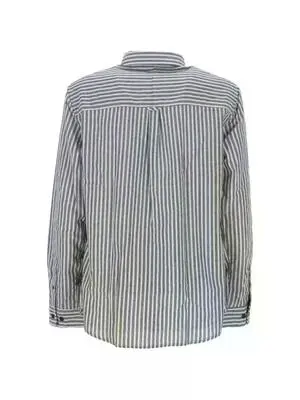 ANERKJENDT Stripe-pattern Patch-pocket Shirt