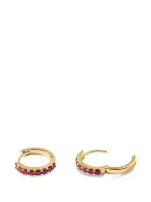 EDGE OF EMBER Ruby Huggie Earrings