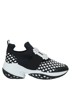 ROGER VIVIER Sneakers Size Textile Fibers, Soft Leather - Black