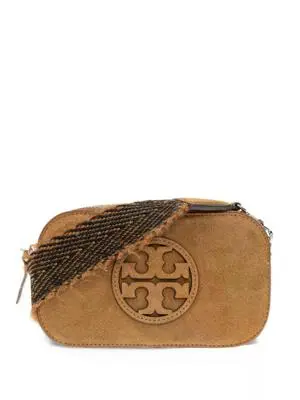 Tory Burch Mini Miller Suede Crossbody Bag - Brown