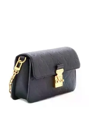 LOUIS VUITTON Pochette Metis Wallet On Chain Monogram Empreinte Leather Crossbody Bag - Black