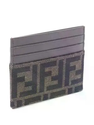 Fendi 2020s Ff Jacquard Card Case - Brown
