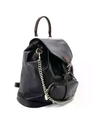 LOUIS VUITTON Montsouris Vibe Leather With Monogram Canvas Pm Backpack