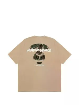 AAPE BY *A BATHING APE Moonface Graphic-print T-shirt - Neutrals