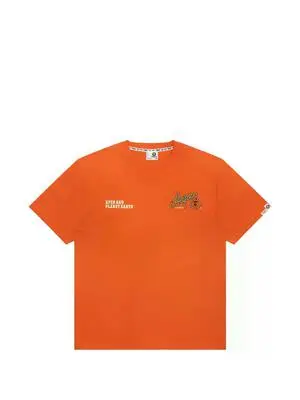 AAPE BY *A BATHING APE Moonface Logo-print T-shirt - Orange