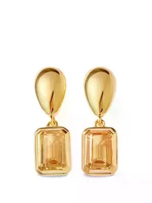 EDGE OF EMBER Pebble Birthstone Drop Earrings - Orange