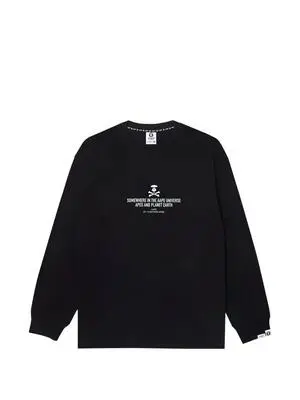 AAPE BY *A BATHING APE Moonface-print Long-sleeved T-shirt