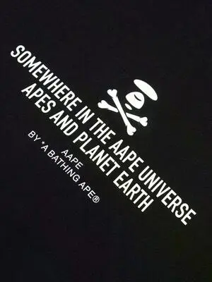 AAPE BY *A BATHING APE Moonface-print Long-sleeved T-shirt