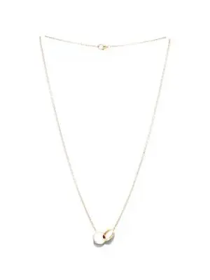 Cartier Love Interlocking 18k Rose Gold Necklace - Pink