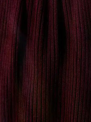 MOS MOSH Mmtova Ribbed-knit Logo-plaque Scarf - Red