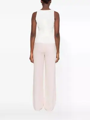 Max Mara Ribbed-knit Scoop-neck Top