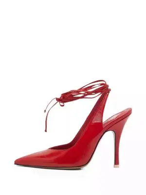 Attico Venus Ankle-tie Leather Pumps