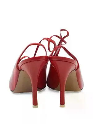 Attico Venus Ankle-tie Leather Pumps