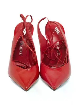 Attico Venus Ankle-tie Leather Pumps