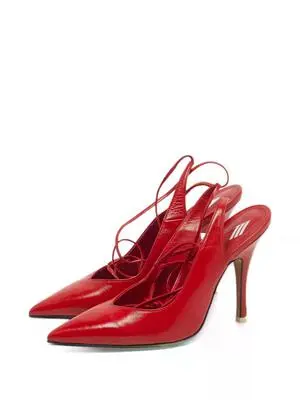 Attico Venus Ankle-tie Leather Pumps
