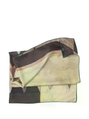 ELIZABETTA Dani Geometric-print Scarf - Brown