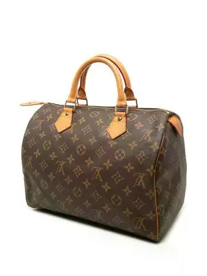 LOUIS VUITTON 1997 Monogram Speedy 30 Boston Bag - Brown