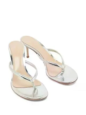 GIANVITO ROSSI Calypso Patent Leather Thong Sandals