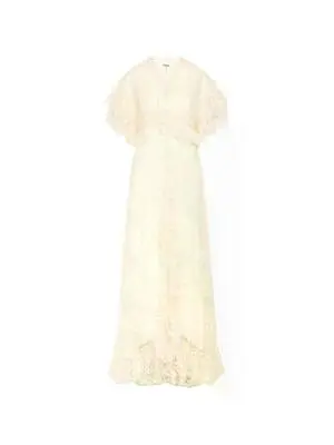 Chloé Ruffled Lace-embroidered Maxi Dress