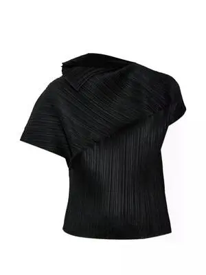 Issey Miyake Asymmetric Pleated Top
