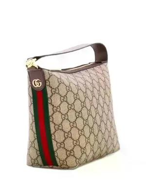 Gucci Ophidia Zip Gg Coated Canvas Super Mini Shoulder Bag - Brown