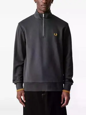 Fred Perry Quarter-zip Embroidered-logo Sweater