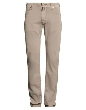 JACOB COHЁN Pants Taupe Size Virgin Wool, Elastane