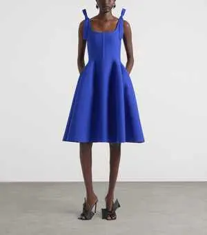Givenchy Bow-strap Flared Midi Dress