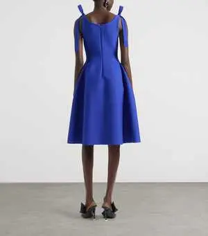 Givenchy Bow-strap Flared Midi Dress