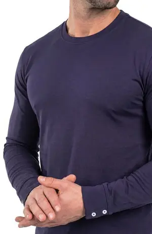 MACEOO Long Sleeve T-shirt With Button Cuffs