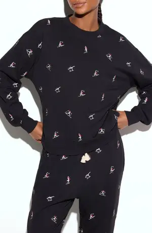 Spiritual Gangster Namaski Astrid Crewneck Sweatshirt - Black