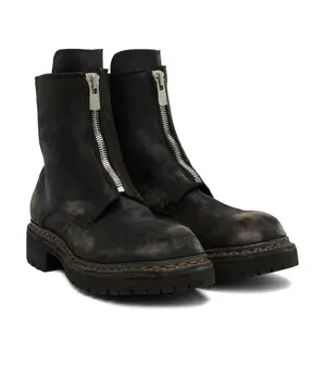 Guidi Front Zipped Ankle Boots