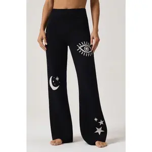 Spiritual Gangster Cosmic Vibes Kaia Wide Leg Pants - Black