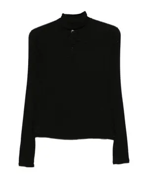 Ermanno Scervino Long-sleeved Knit Top - Black