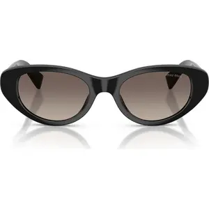 Miu Miu 51mm Gradient Cat Eye Sunglasses - Black/grey Gradient