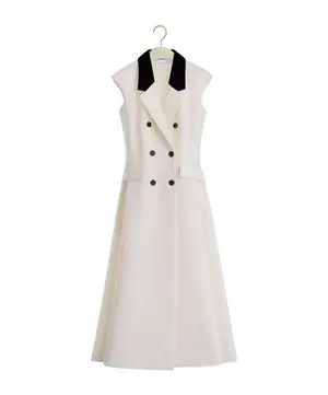 Dior Mid-length Flared Blazer Dress - White
