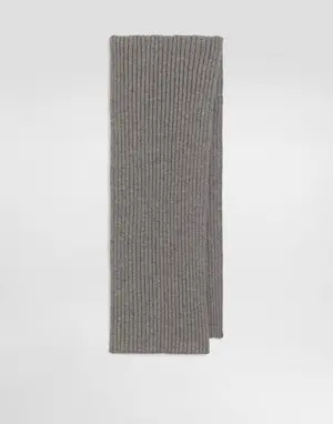 Dolce & Gabbana Logo-plaque Ribbed Scarf
