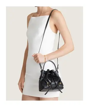 Givenchy Mini Voyou Bucket Bag In Shiny Leather