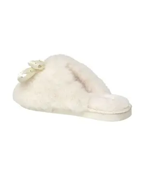Thalia Sodi Bling Bow Slipper - Ivory