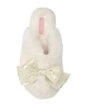 Thalia Sodi Bling Bow Slipper - Ivory