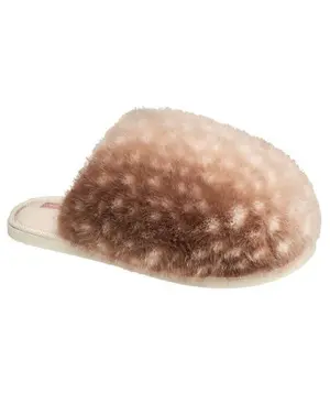 Thalia Sodi Bambi Sheepskin Fur Band Slipper - Tan Multi
