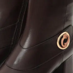 VINCI LEATHER SHOES The Windsor Leather Block Heel Boot