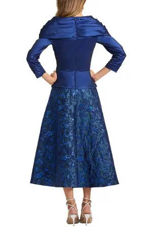 Tadashi Shoji Renwick Portrait Midi Dress