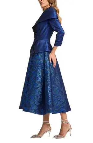 Tadashi Shoji Renwick Portrait Midi Dress