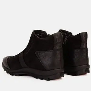 VINCI LEATHER SHOES The Montreal Suede Leather Casual Zip-up Ankle Boot