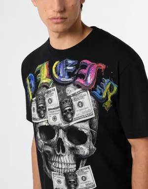 Philipp Plein Round Neck T-shirt Front Skull Dollar