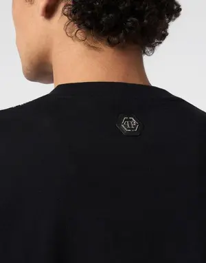 Philipp Plein Round Neck T-shirt Dollar Skull
