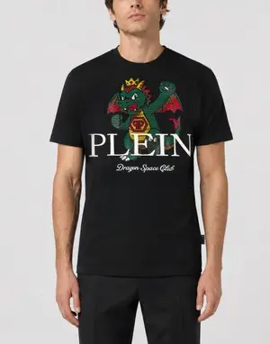 Philipp Plein Round Neck T-shirt Plein Dragon Stones - Black
