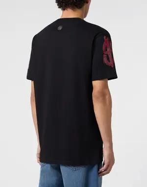 Philipp Plein Round Neck T-shirt Dollar Logo - Black