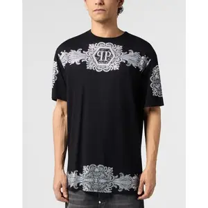 Philipp Plein Round Neck T-shirt Baroque Stones - Black